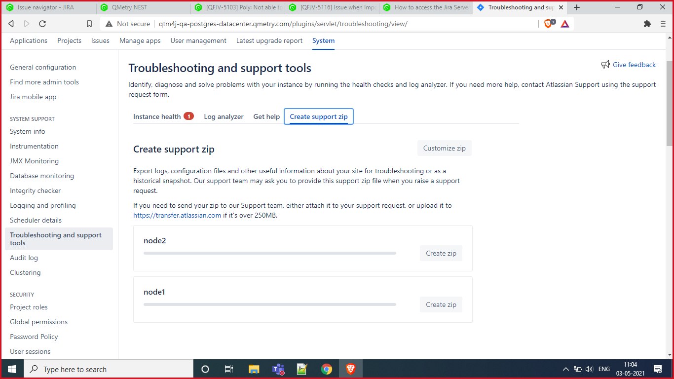 How to access the Jira Server logs?