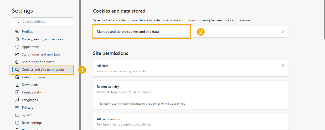 Edge - How to unblock third-party cookies?